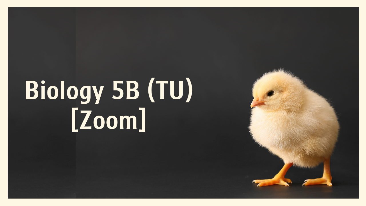 Biooui | Biology 5B (TU) [Zoom Live]